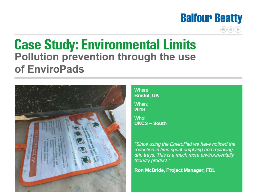 EnviroPad in Balfour Beatty 2019 Sustainability Case Studies